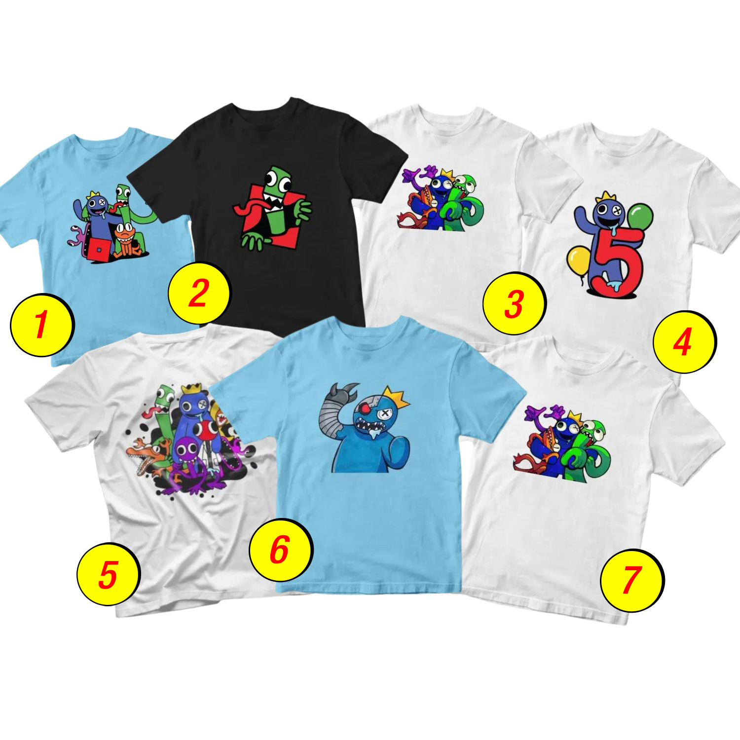 Rainbow Friends T-Shirt Merch - 3 Pack Tee Shirts Bundle - Inspire Uplift