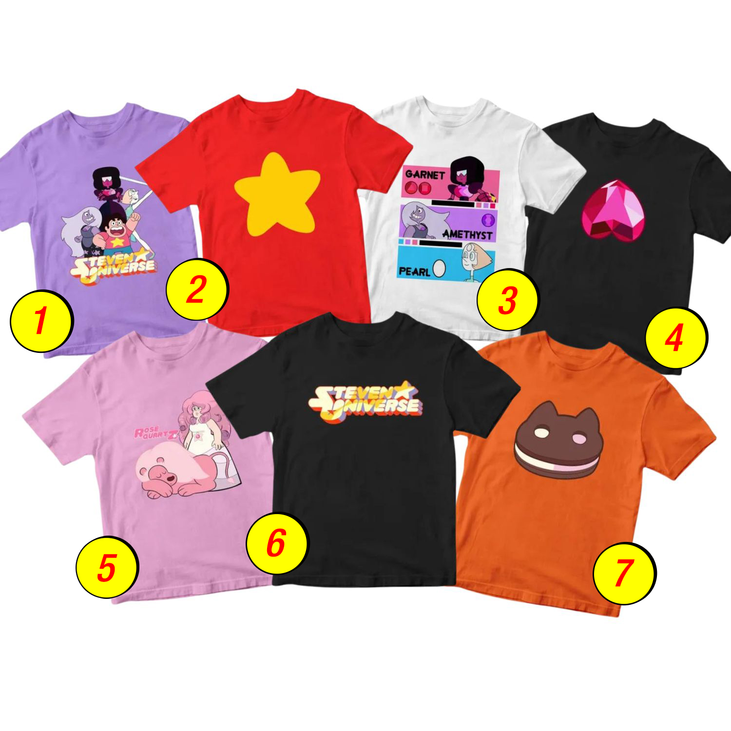 Steven Universe T-Shirt Merch - 3 Pack Tee Shirts Bundle | Inspire Uplift