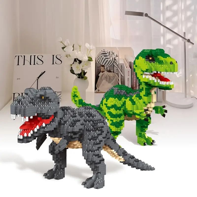 DIY Dinosaur 3D Building Block Kit – 1599-Piece Jurassic Puz | Inspire ...
