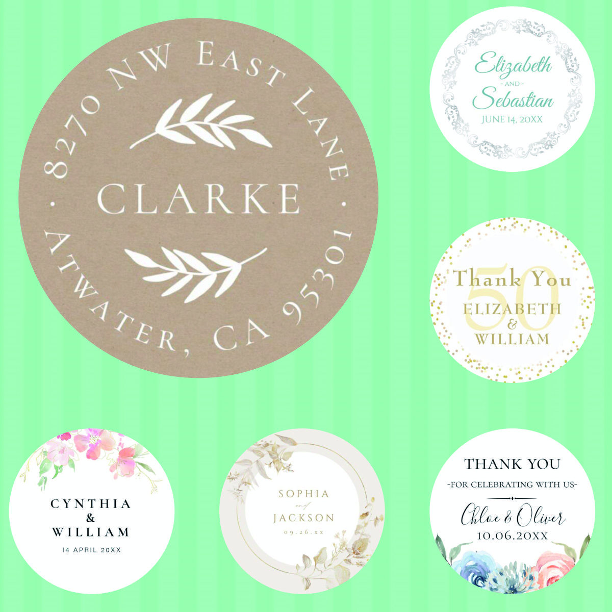 Custom Personalized Stickers for Events Gifts and Parties | Inspire Uplift