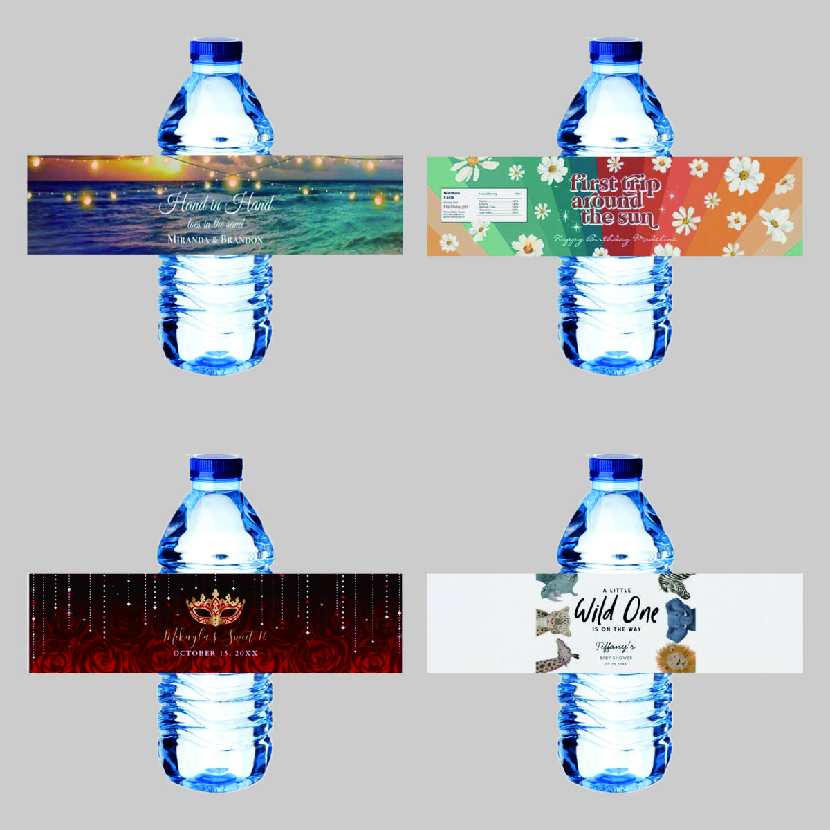 Custom Water Bottle Labels & Wrappers for Events | Inspire Uplift