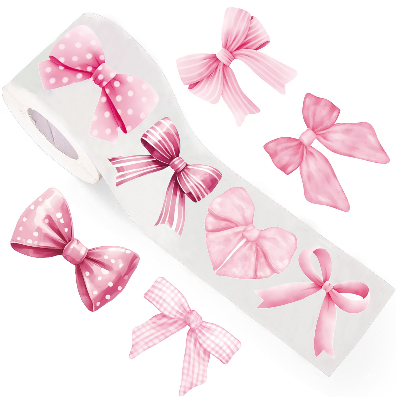 Cute Pink Bow Stickers for Gift Boxes and Party Decoration | Inspire Uplift