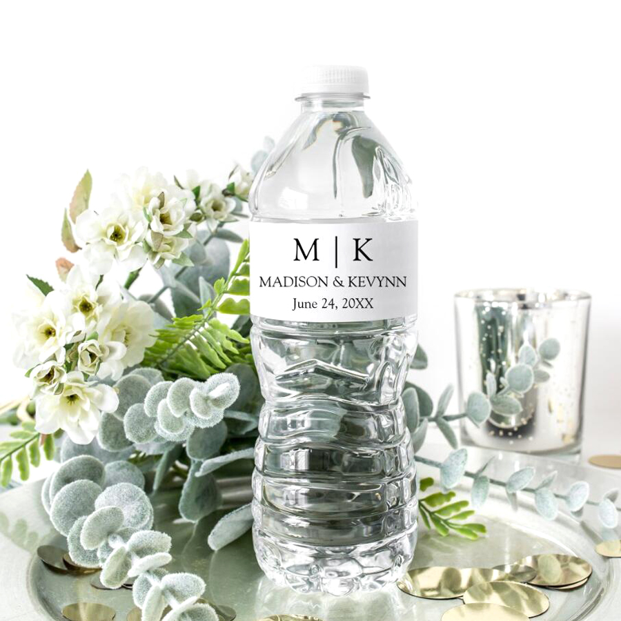 Custom Wedding Water Bottle Labels Personalized Stickers | Inspire Uplift