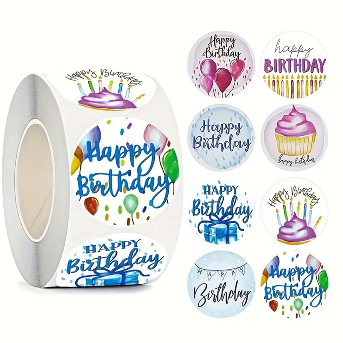 Happy Birthday Roll Stickers and Balloon Decals for Cards | Inspire Uplift