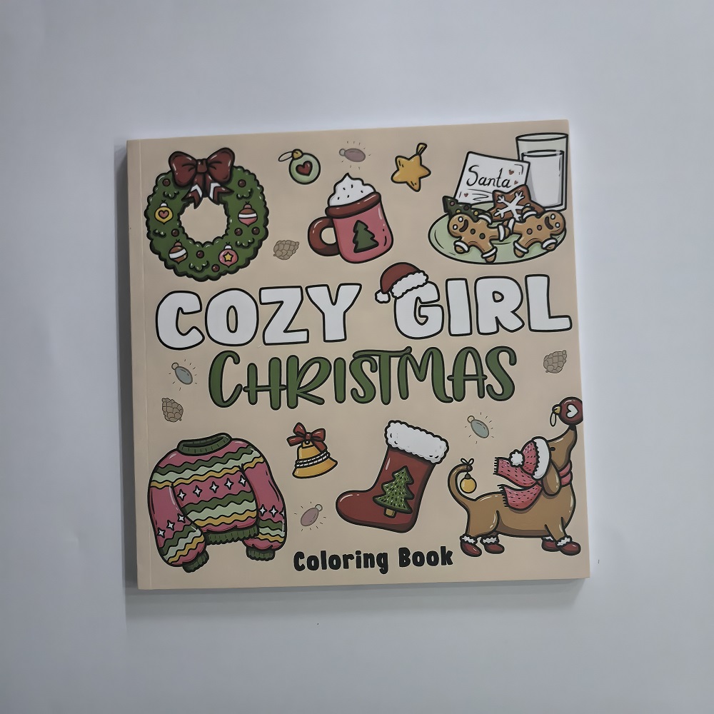 Cozy Girl Christmas Coloring Book for Adults | Inspire Uplift