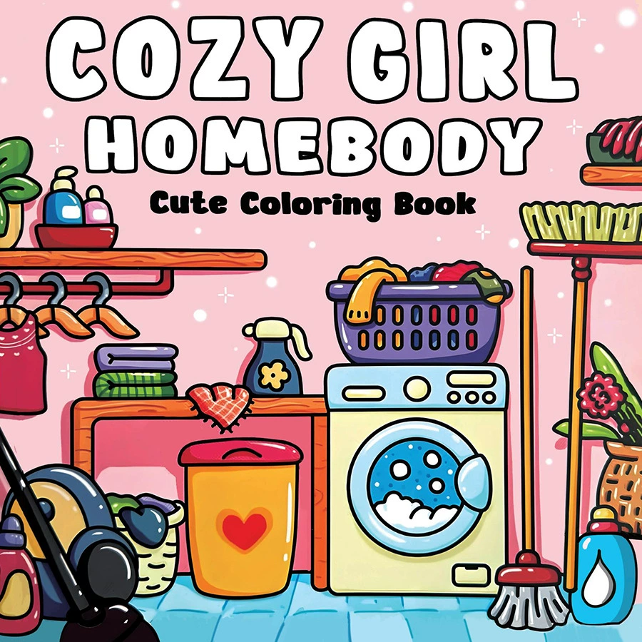 Cozy Girl Coloring Book for Stress Relief Art | Inspire Uplift