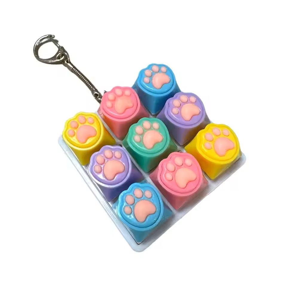 LED Crystal Keycap Keychain Fidget Toy for Stress Relief | Inspire Uplift