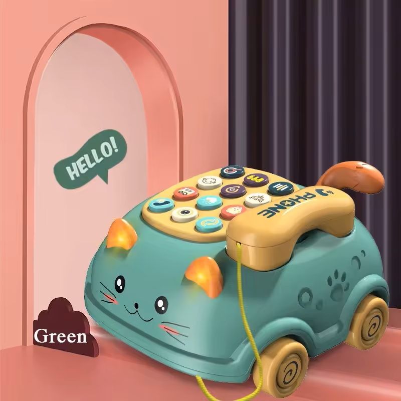 3-in-1 Baby Musical Phone Toy Interactive Learning Cat Phone | Inspire ...