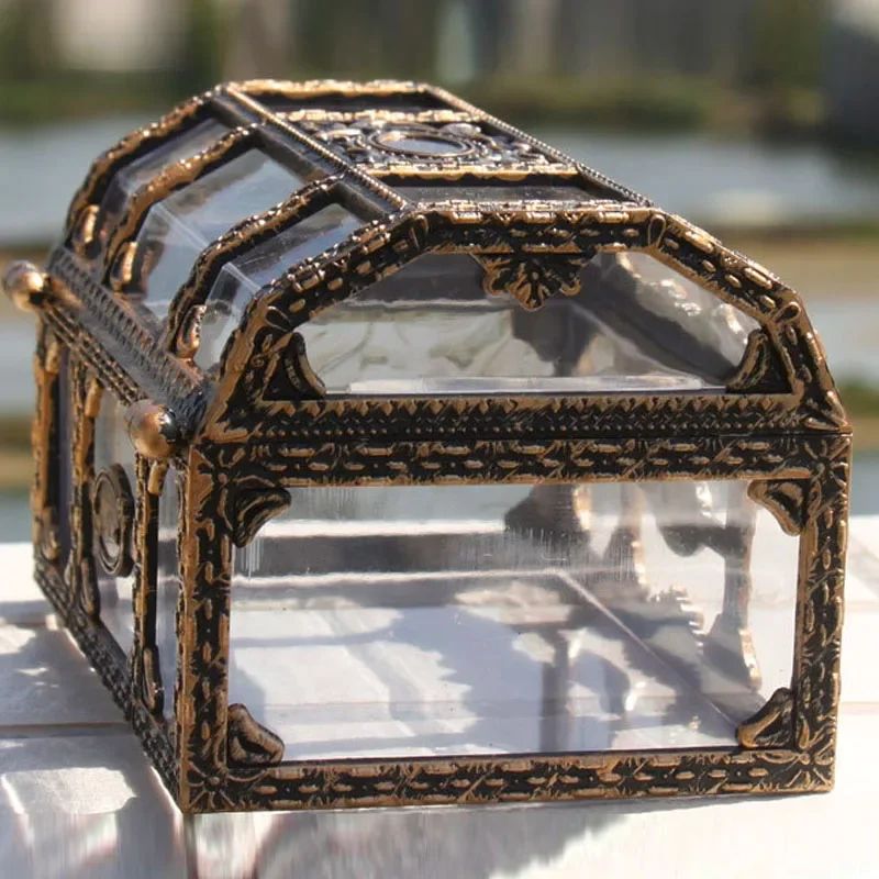 Transparent Pirate Treasure Chest Jewelry Box – Crystal Gem | Inspire ...