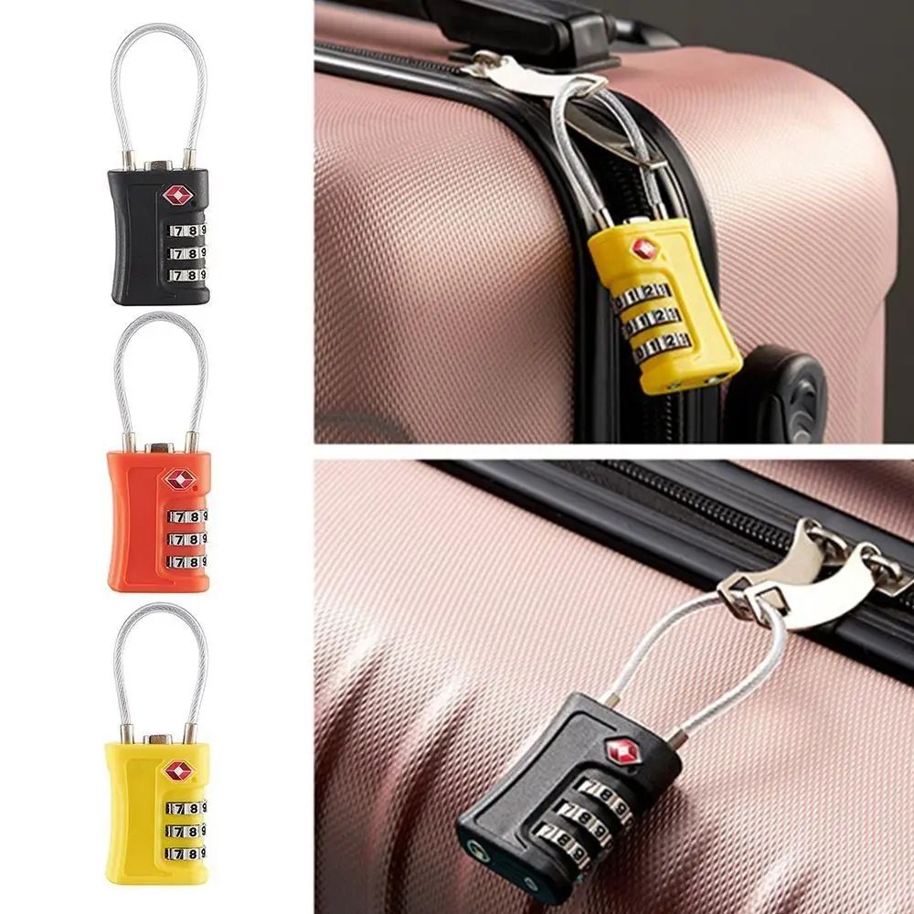 Portable TSA 3-Digit Combination Wire Rope Lock – Anti-Theft | Inspire ...