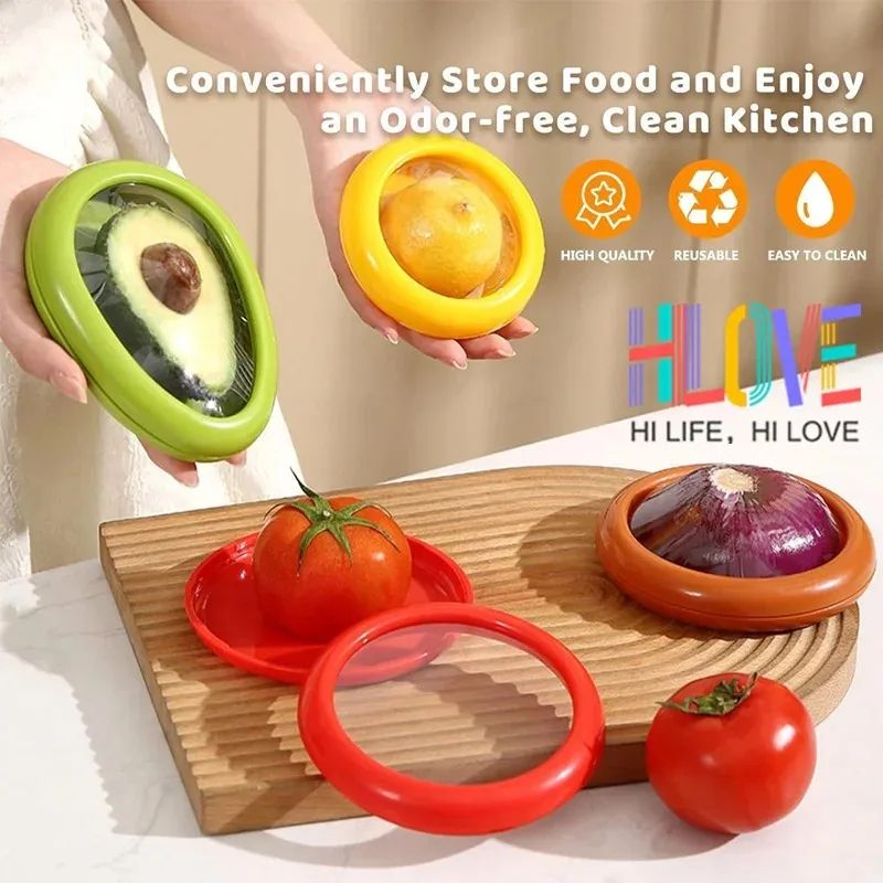 Fruit & Vegetable Saver Containers Set Clear Lid Sealed Keep | Inspire ...