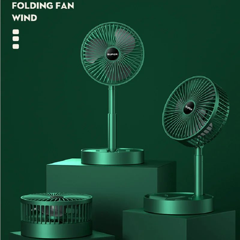 Portable Folding Fan Mini Stand Desktop & Floor Air Circulat | Inspire ...
