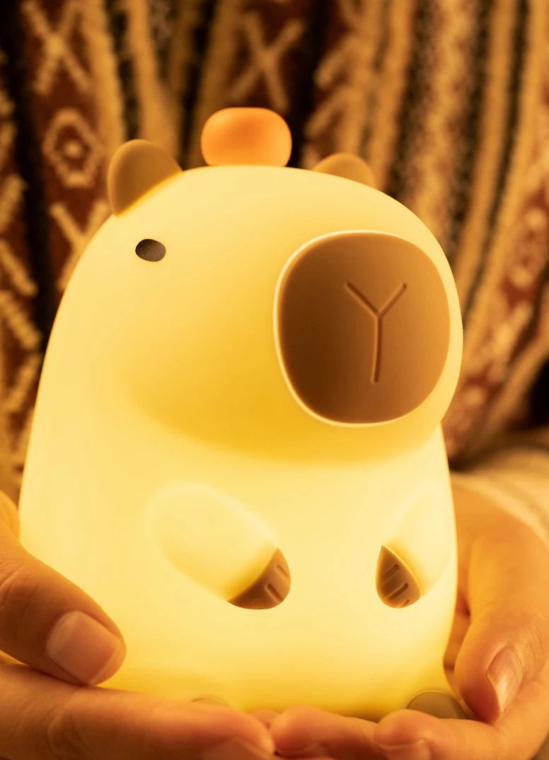 Capybara Silicone Night Light – Cute Anime LED Rechargeable | Inspire ...