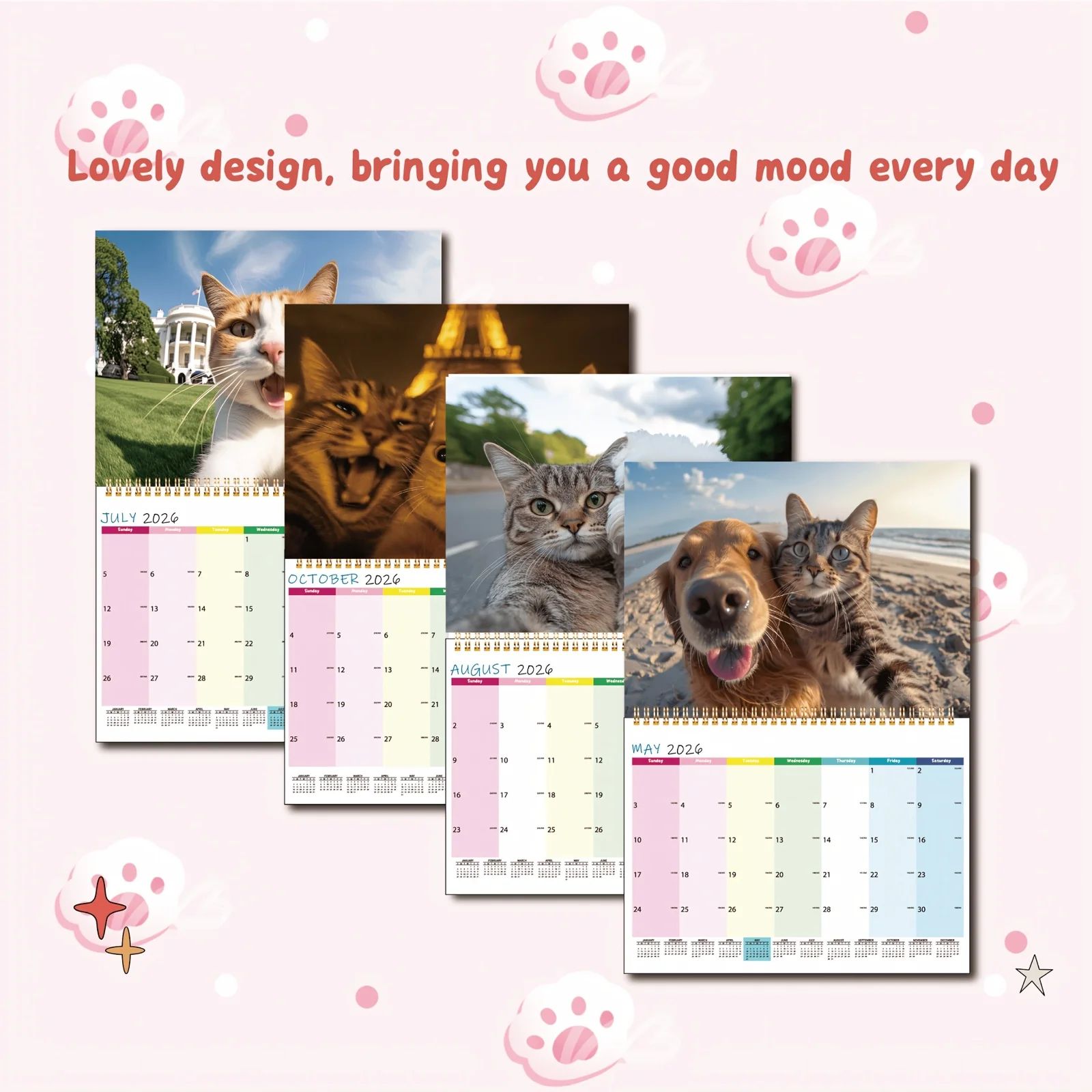 Cats and Friends 2026 Wall Calendar | Inspire Uplift