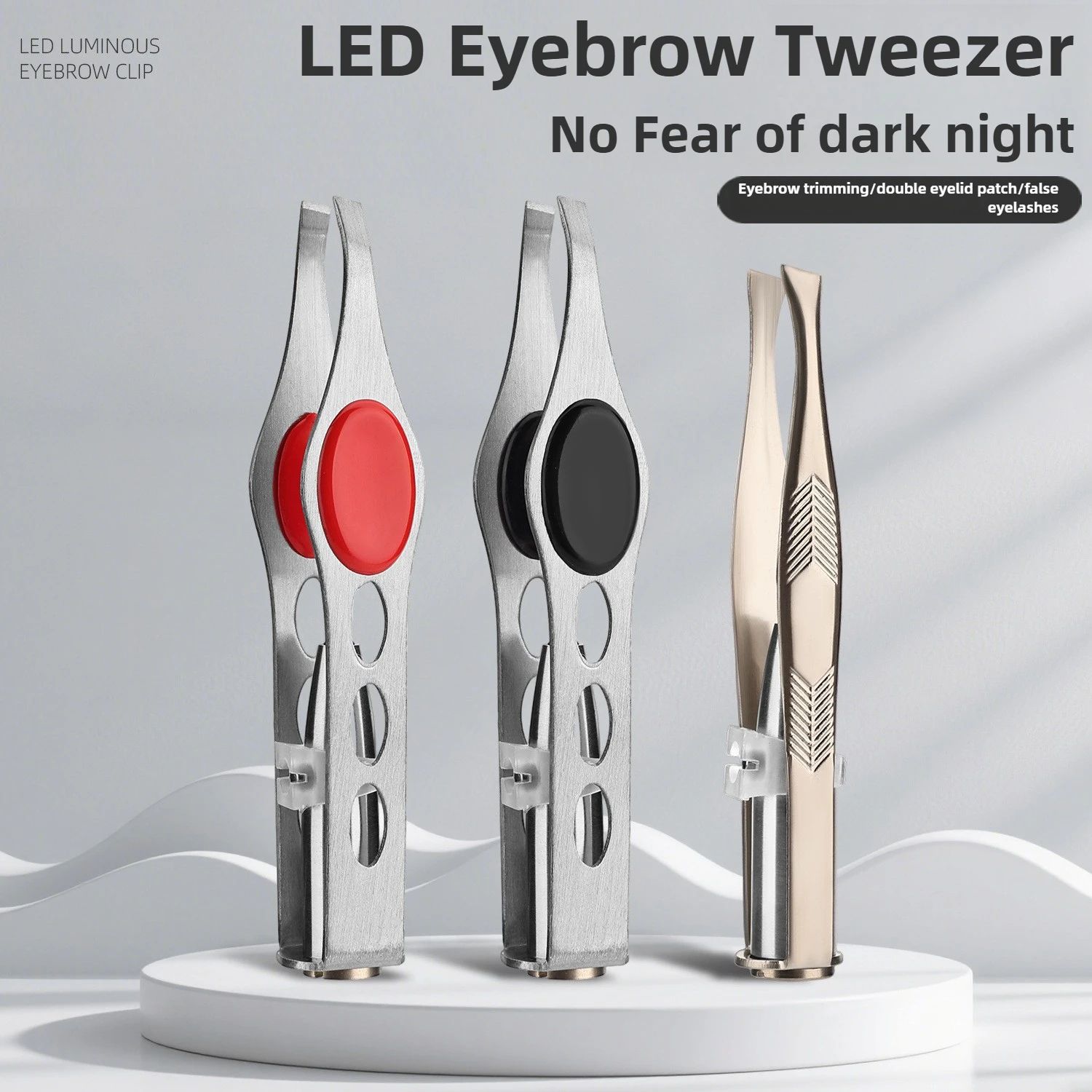 LED Light Precision Eyebrow Tweezers | Inspire Uplift