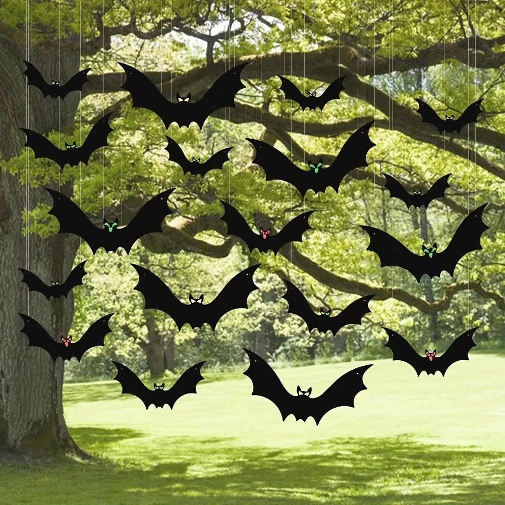 Hanging Flying Bats Halloween Decor Set | Inspire Uplift