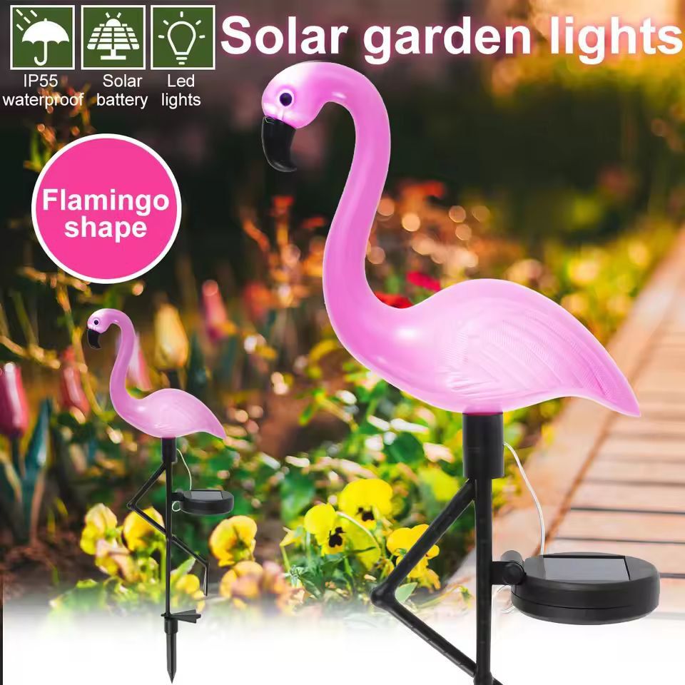 GardenGlow Pink Flamingo Solar Landscape Light – Waterproof | Inspire ...
