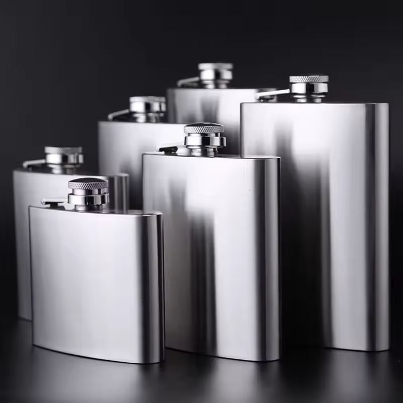 Compact Travel Stainless-Steel Hip Flask – 10 oz Pocket Whis | Inspire ...