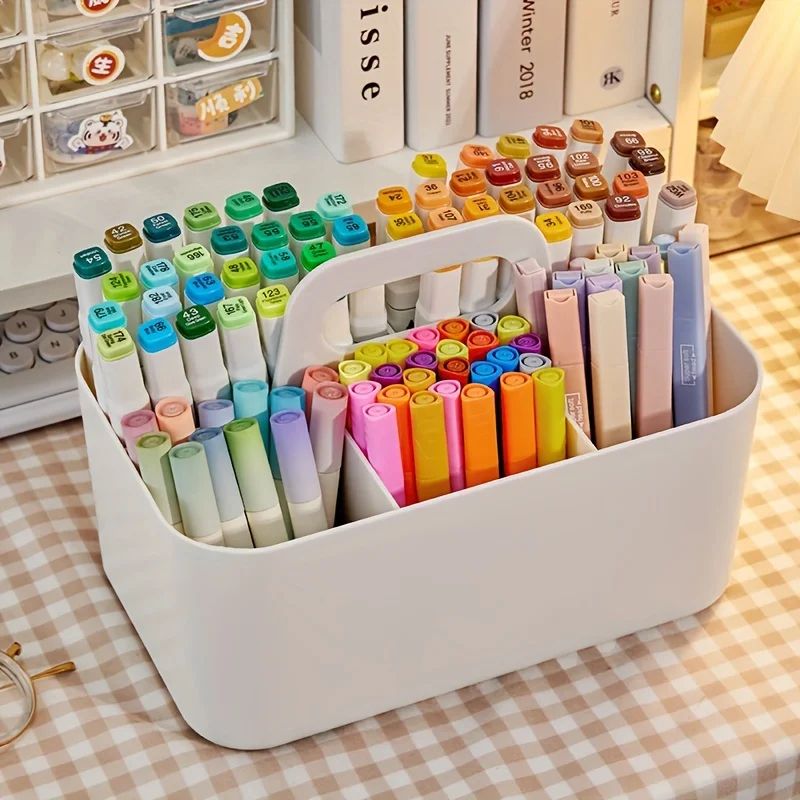 Compact 5-Compartment Portable Desk Organizer - Plastic Stor | Inspire ...