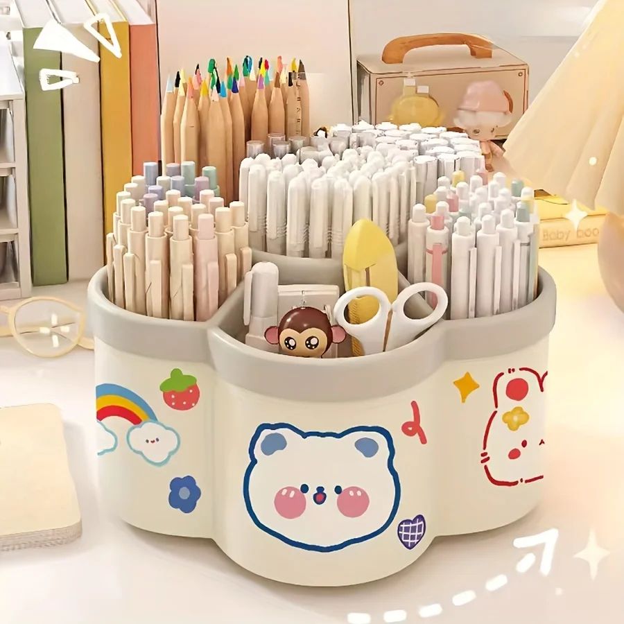360° Rotating Desk Organizer – Smart Desk Storage Caddy for | Inspire ...