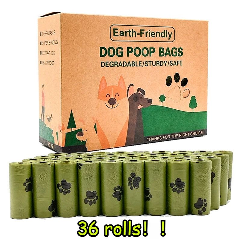 Bulk Paw-Print Leak Proof Dog Poop Bags - 540 Pack Pet Waste | Inspire ...