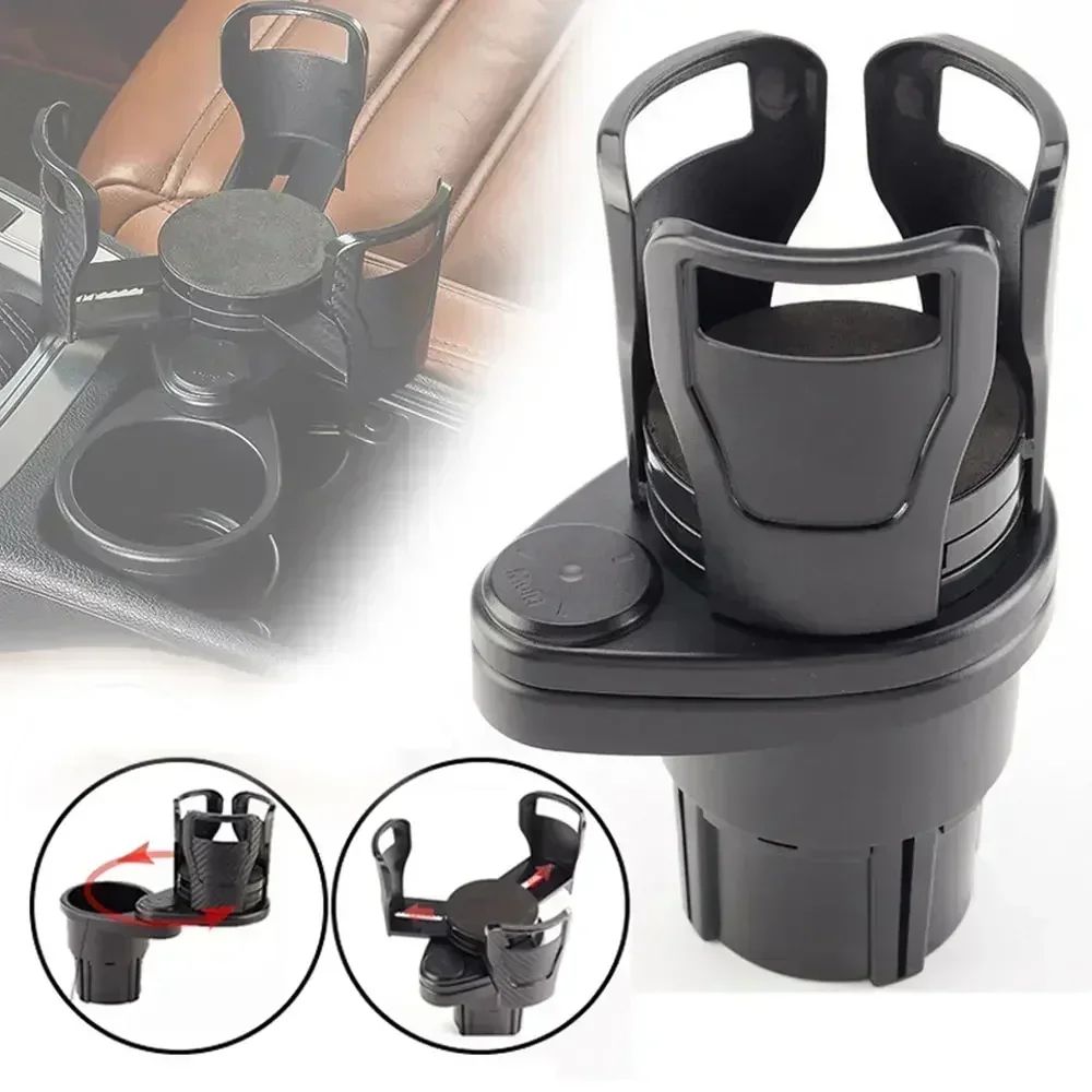 Adjustable Dual Cup Holder Expander with Phone Mount for Car | Inspire ...