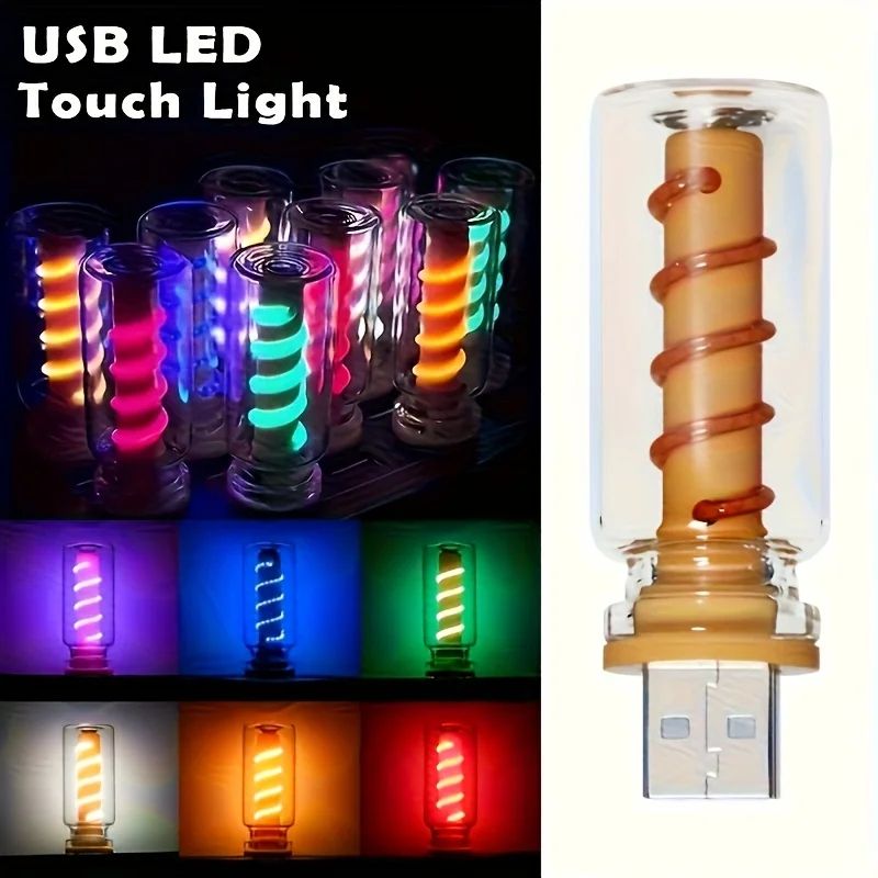 Retro Touch Dimmable USB Mood Lamp with Spring Design | Inspire Uplift
