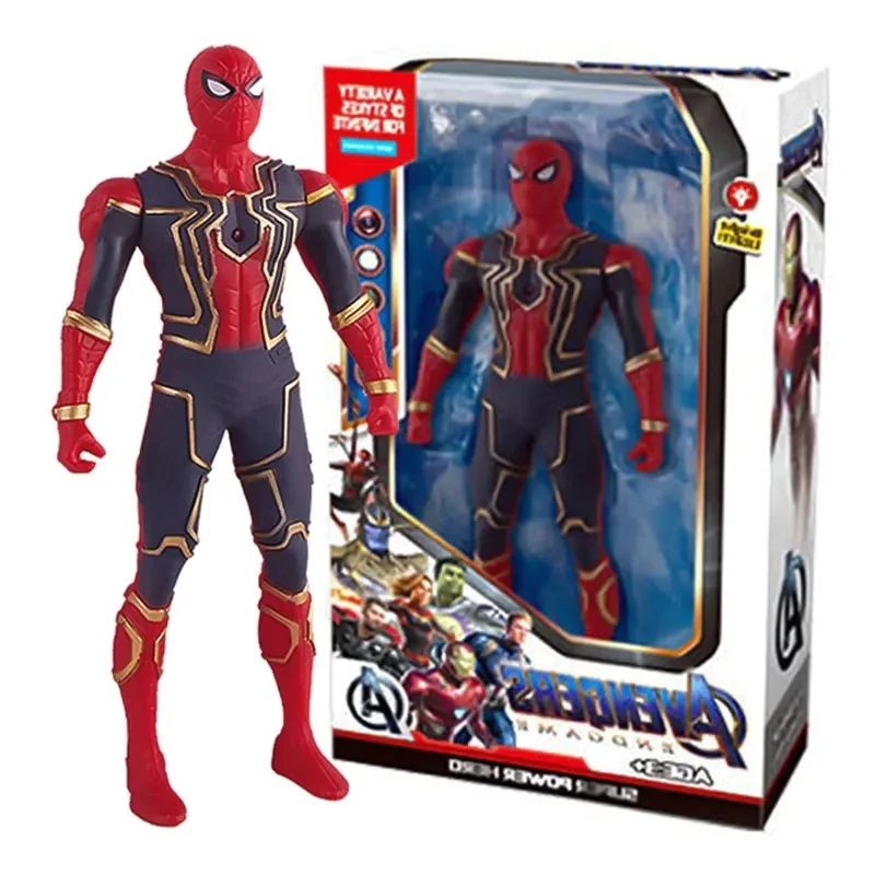 Marvel Action Figure Set – Luminous Spider Man, Hulk & Iron | Inspire ...