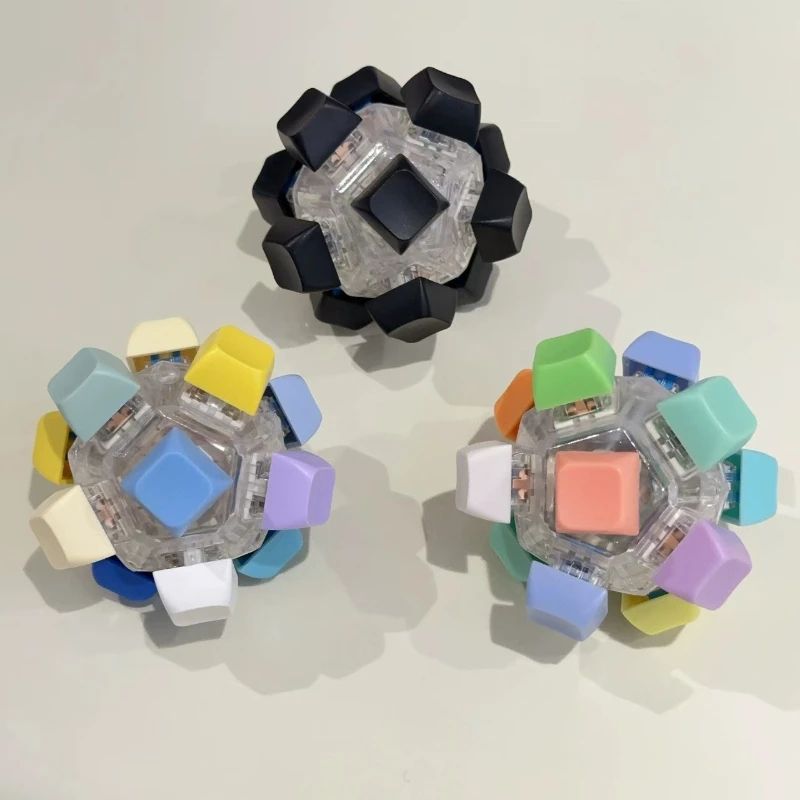 12-Key Mechanical Keycap Clicker Keychain - Keyboard Fidget | Inspire ...