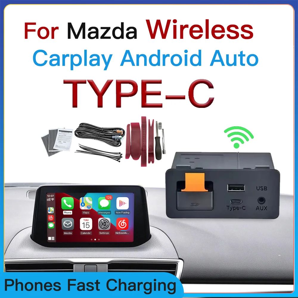 Mazda Wireless CarPlay Android Auto Adapter USB Type-C Retro | Inspire ...