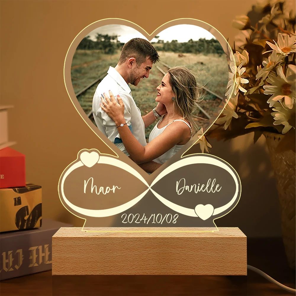 Personalized Acrylic Plaque with Photo and Names for Couples | Inspire ...