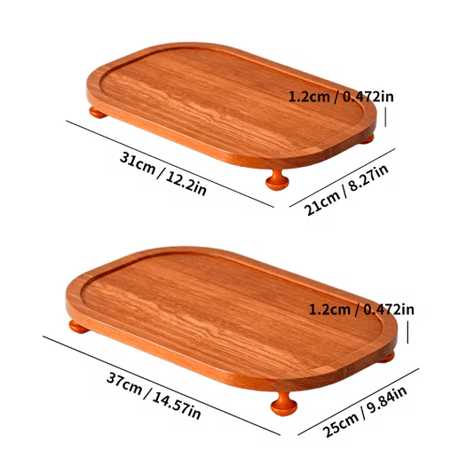 Wooden Elevated Riser Tray Set S to L Oval Floating Soap Dis | Inspire ...