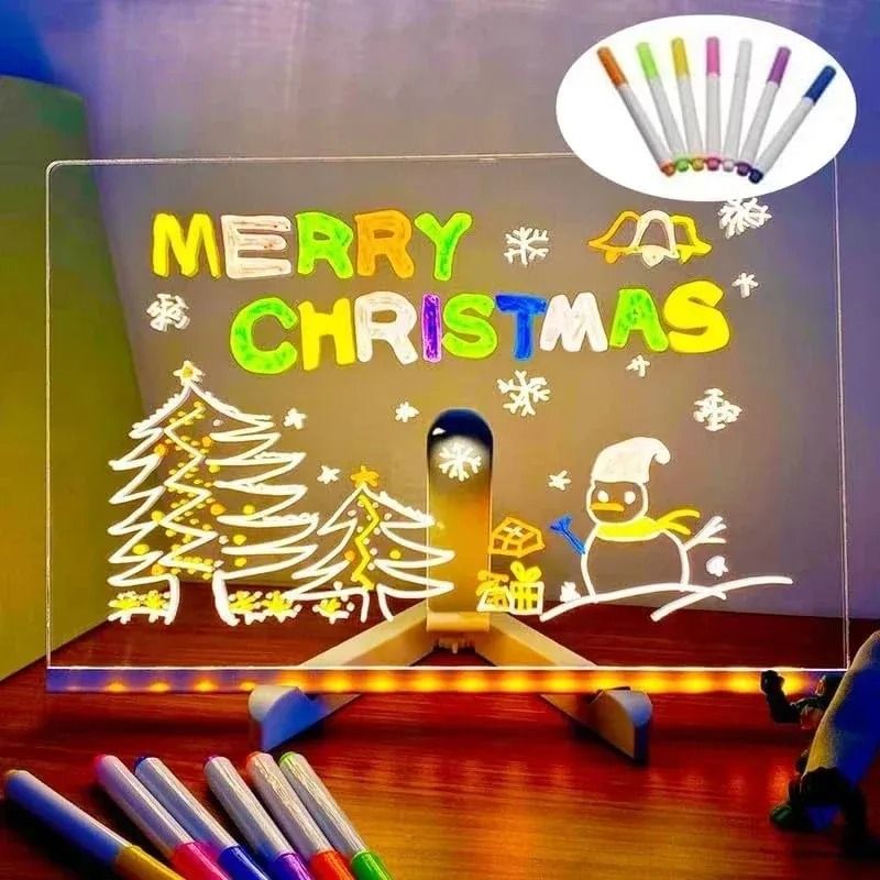 LED Light Up Drawing Board Erasable Glow Board with Markers | Inspire ...
