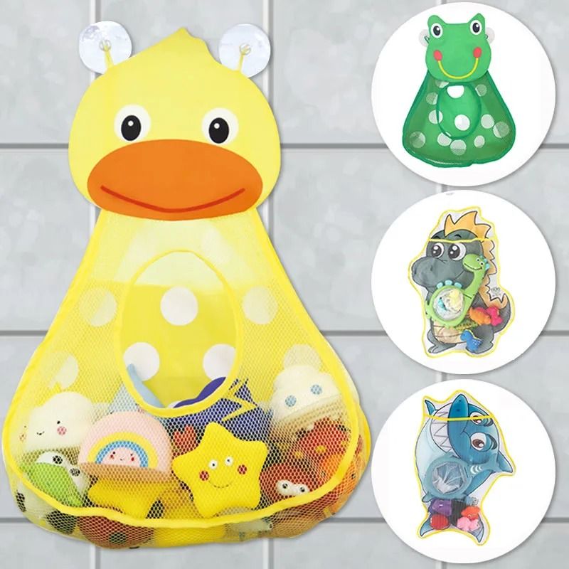 Bath Toy Storage Mesh Net Organizer with Suction Cups Duck F | Inspire ...