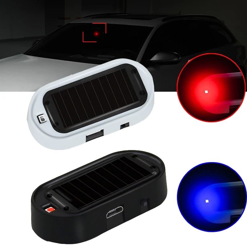 Solar Powered Dummy Car Alarm LED Security Warning Light Set | Inspire ...