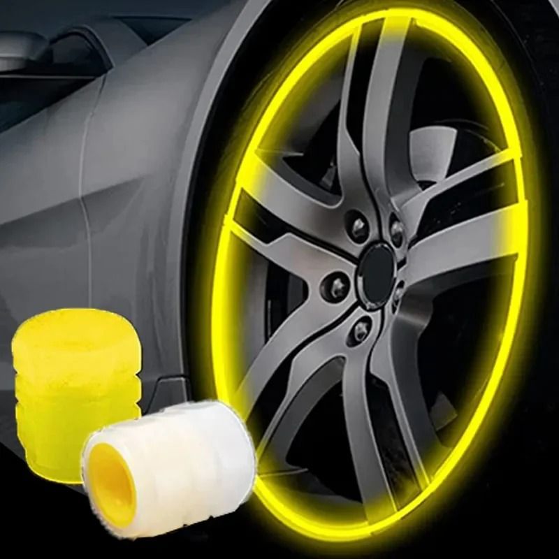 Glow in the Dark Tire Valve Caps Fluorescent Wheel Caps for | Inspire ...
