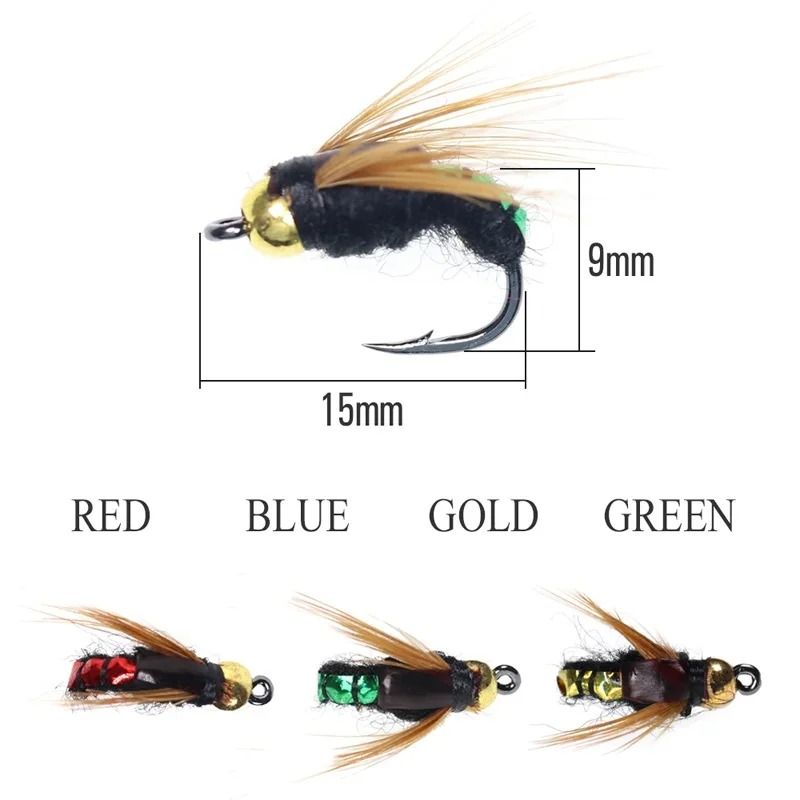 Premium Fly Fishing Flies Kit Artificial Trout Scud Worm Lur | Inspire ...