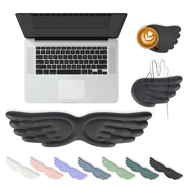 Angel Wings Ergonomic Wrist Rest Mouse Pad with Memory Foam | Inspire ...