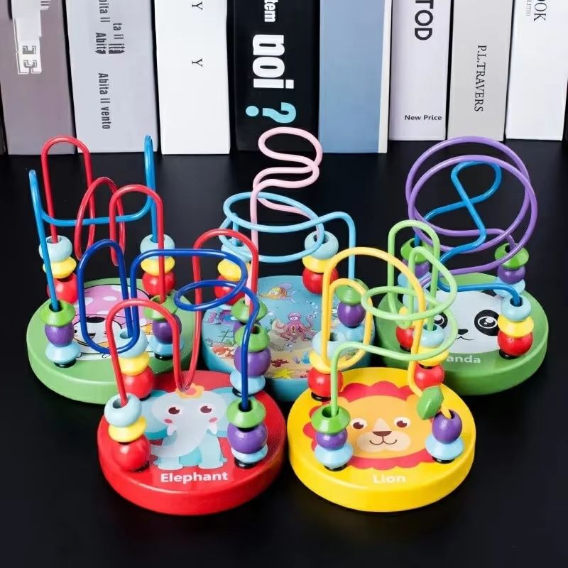 Colorful Wooden Roller Coaster Bead Maze Toy for Preschool L | Inspire ...