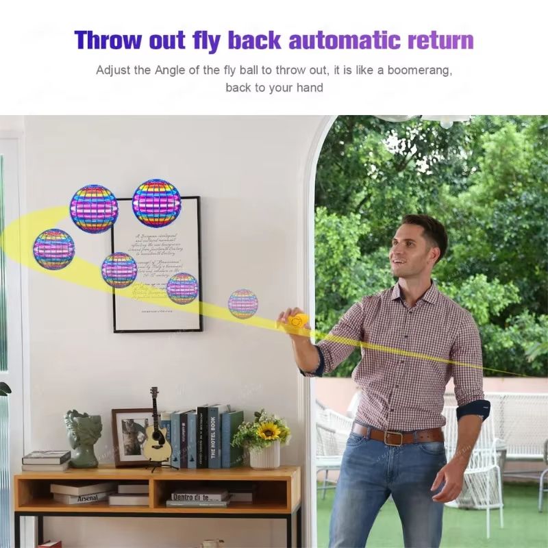 LED Hand-Controlled Flying Orb Ball – Rechargeable Boomerang | Inspire ...
