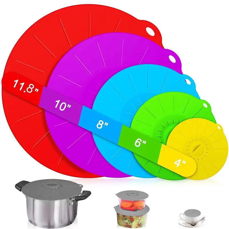 Reusable Silicone Stretch Lids Set – Heat-Resistant Food Cov | Inspire ...
