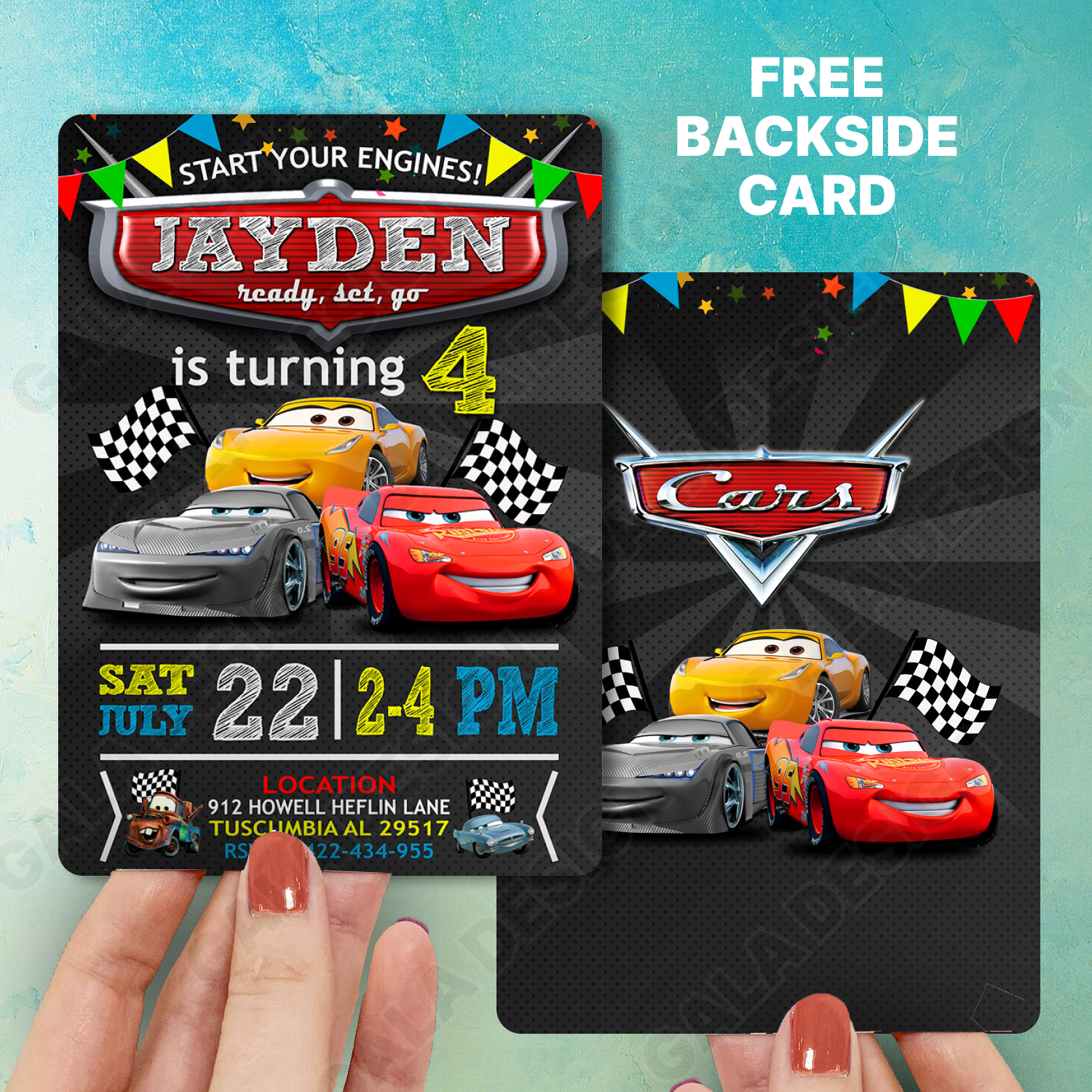 Disney Cars Invitation / Lightning McQueen Birthday Invitati | Inspire ...