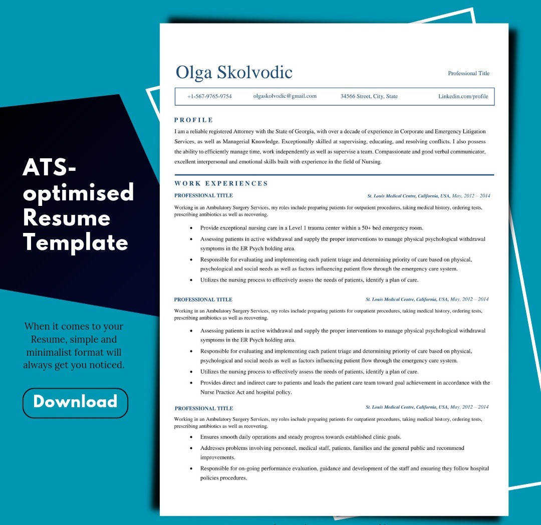 This is a Microsoft word resume template with a matching cov | Inspire ...