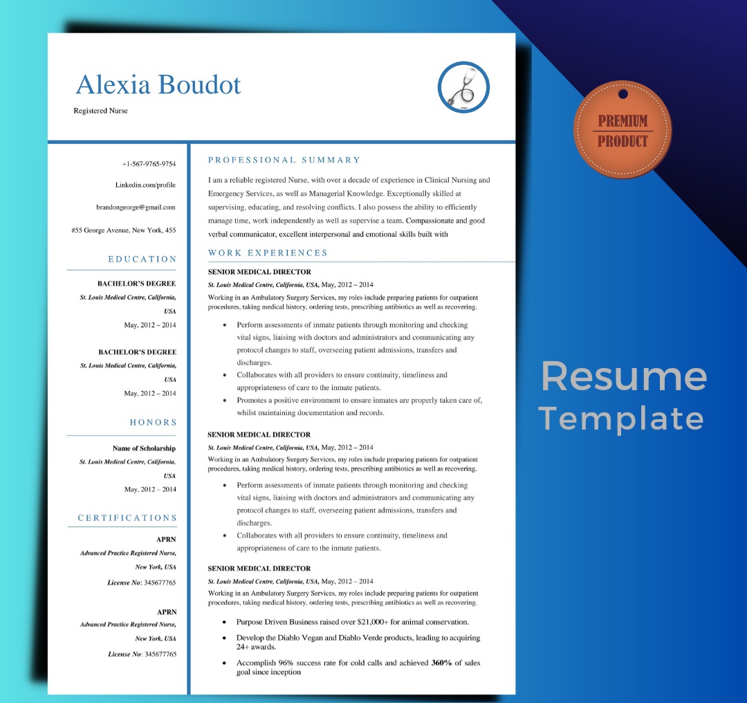 High quality ats-optimised resume template, cover letter tem - Inspire ...