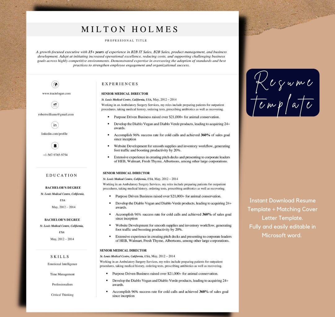 Your resume can stand out from the pack, use this resume tem | Inspire ...