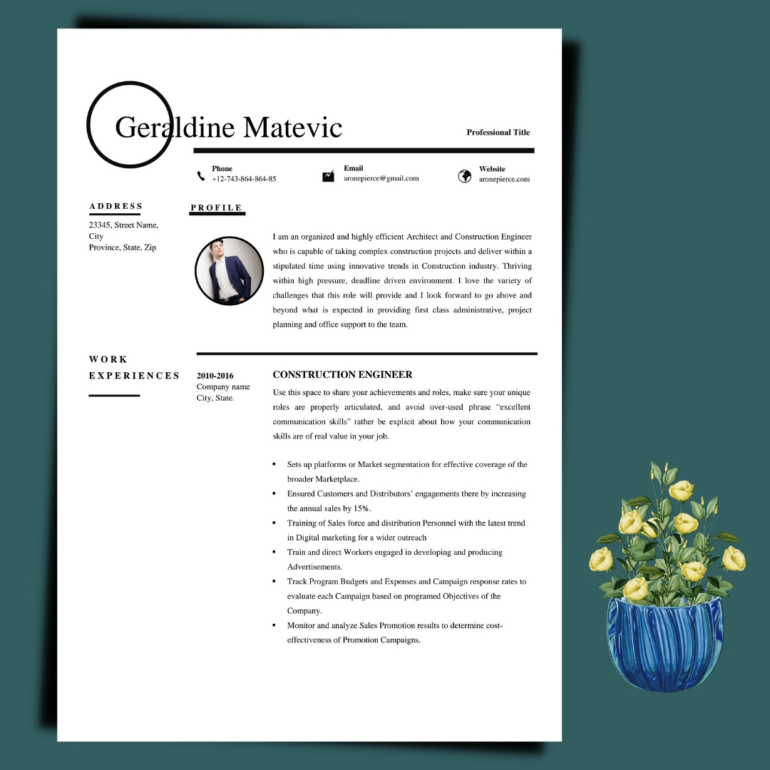 Pro Resume template word file, word resume template design, | Inspire ...