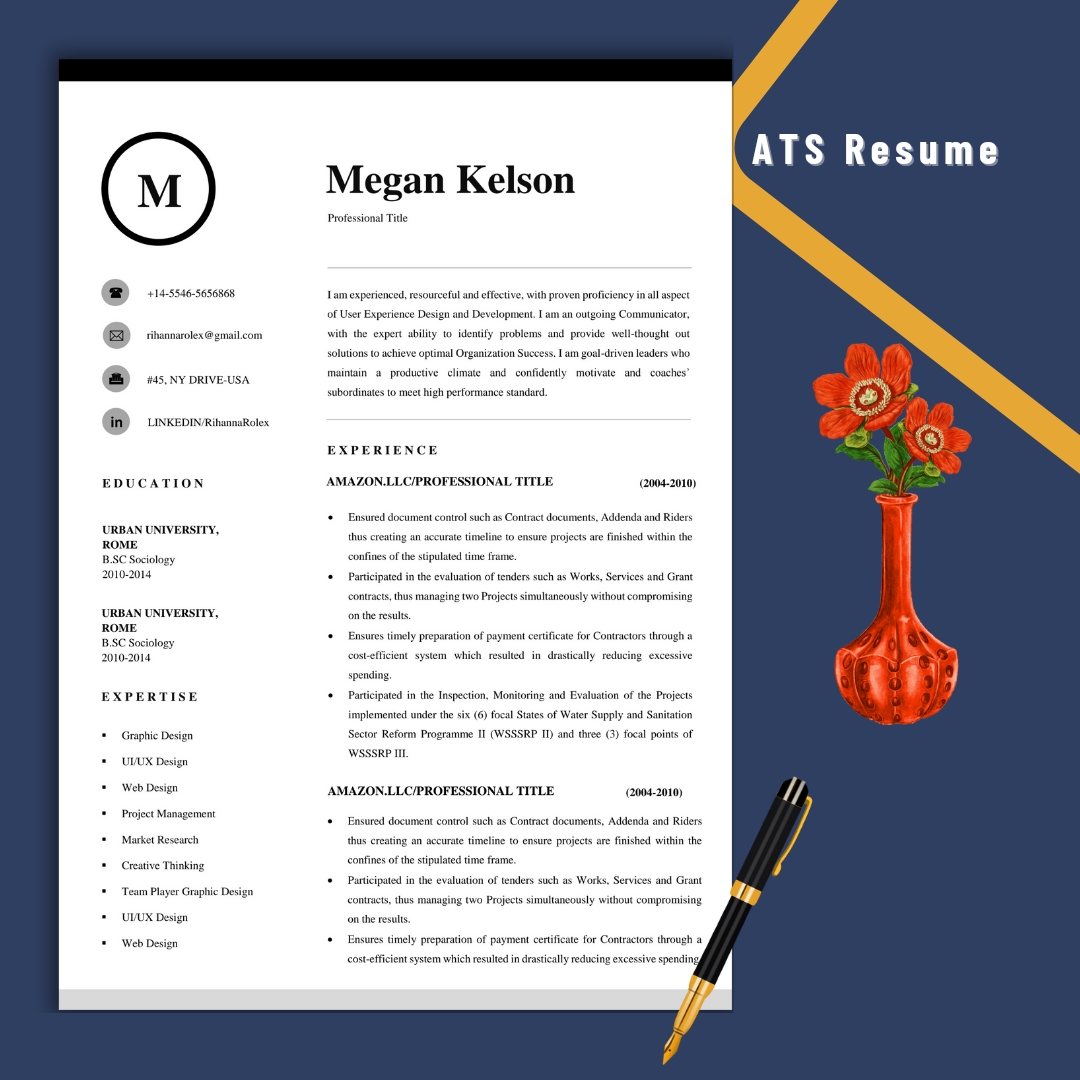 Simple resume template for freshers with matching cover lett | Inspire ...