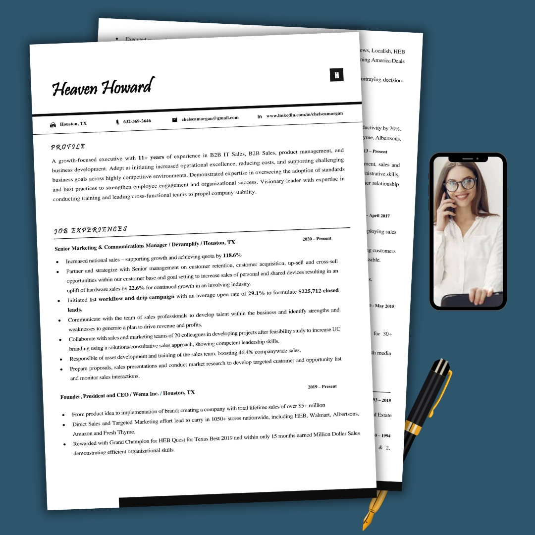 Quick- edit comprehensive resume template, ATS-optimised hig | Inspire ...