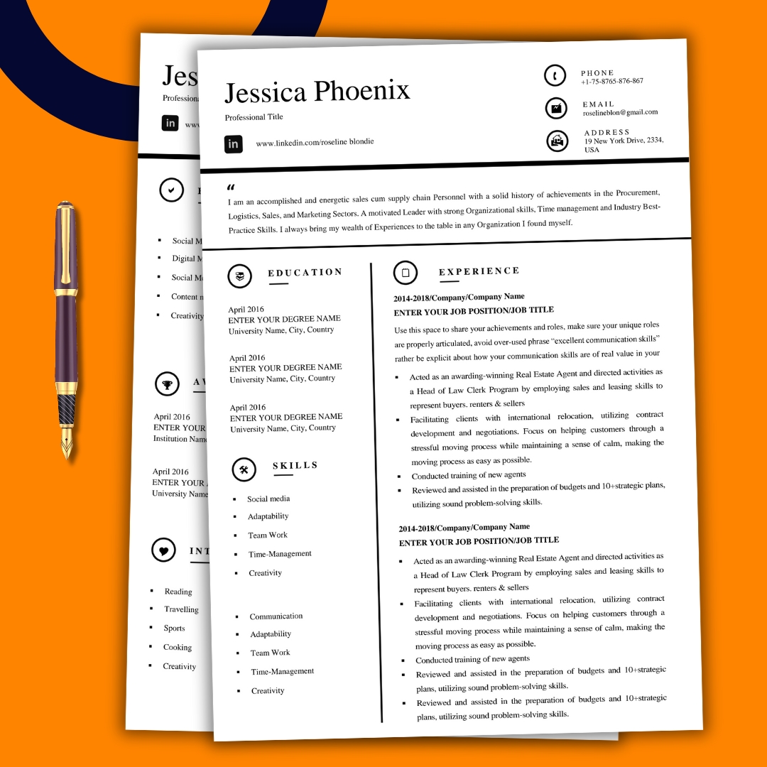 ATS-resume format, Word resume sample, smart resume format, - Inspire Uplift