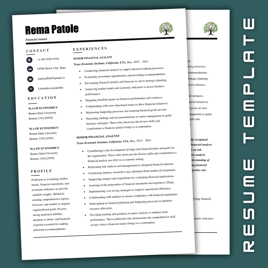 ATS structured Resume and Cover letter template, quick edit | Inspire ...